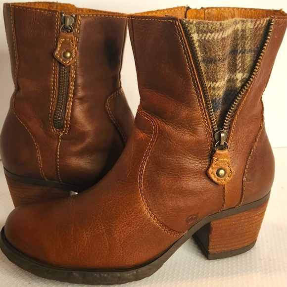 Born | Shoes | Born Elisa 7 Brown Leather Rustic Finish Double Zip ...